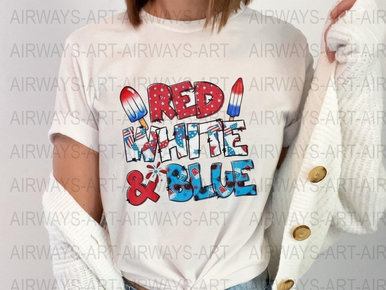 Red White and Blue PNG, Patriotic Popsicle Clipart, Fourth of July ...