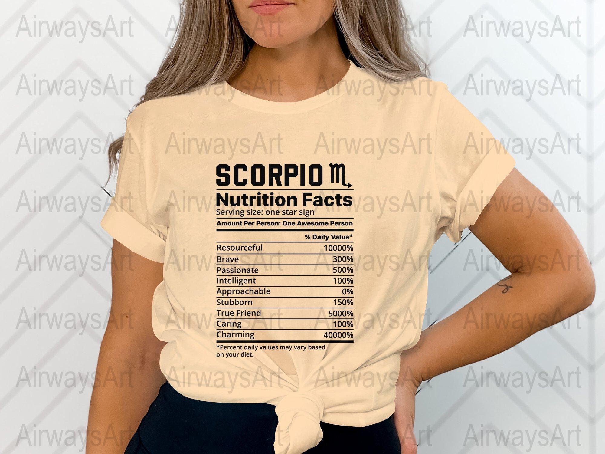 Scorpio Nutrition Facts Svg Zodiac Sign Png Astrology Print File