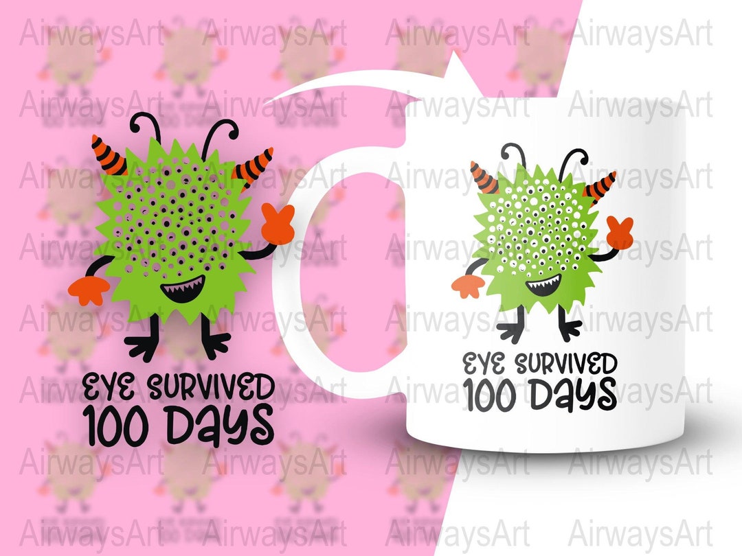 Cute Monster 100 Days of School Celebration PNG, Digital Download ...