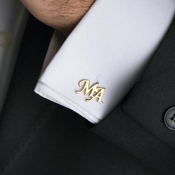 Initial Cufflinks - Etsy