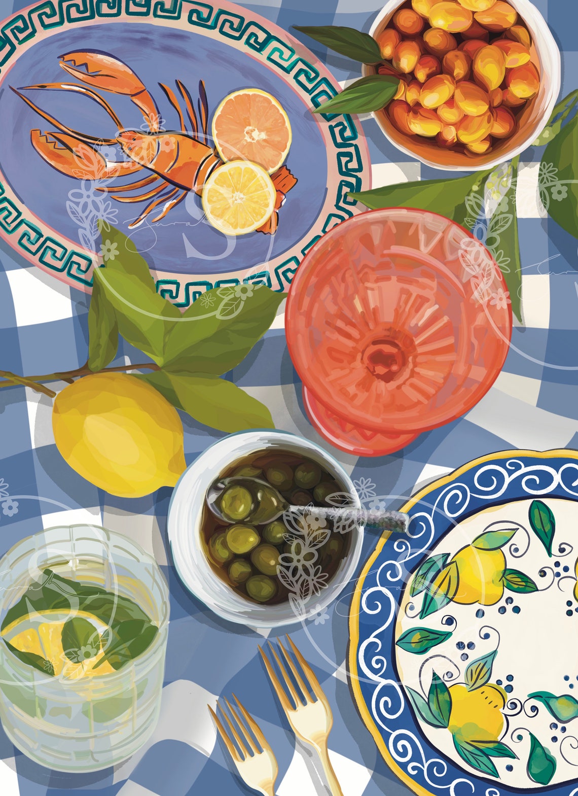 Amalfi Table Art Digital Download - Etsy