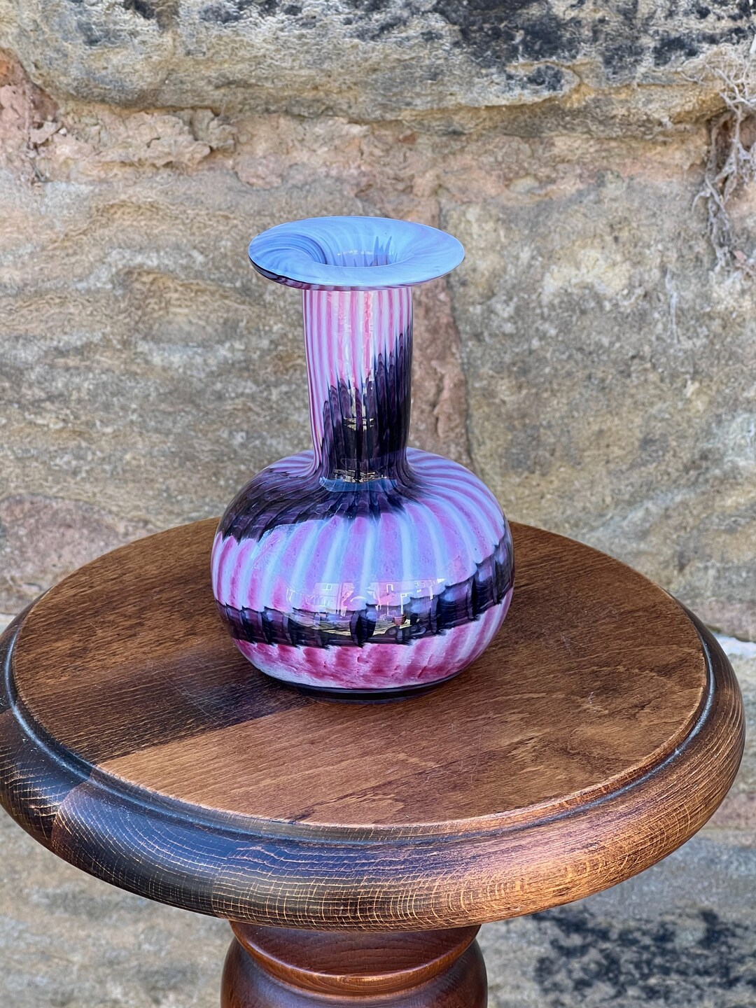 Stunning MTARFA Maltese Art Glass Vase Vintage With Label and Signature ...