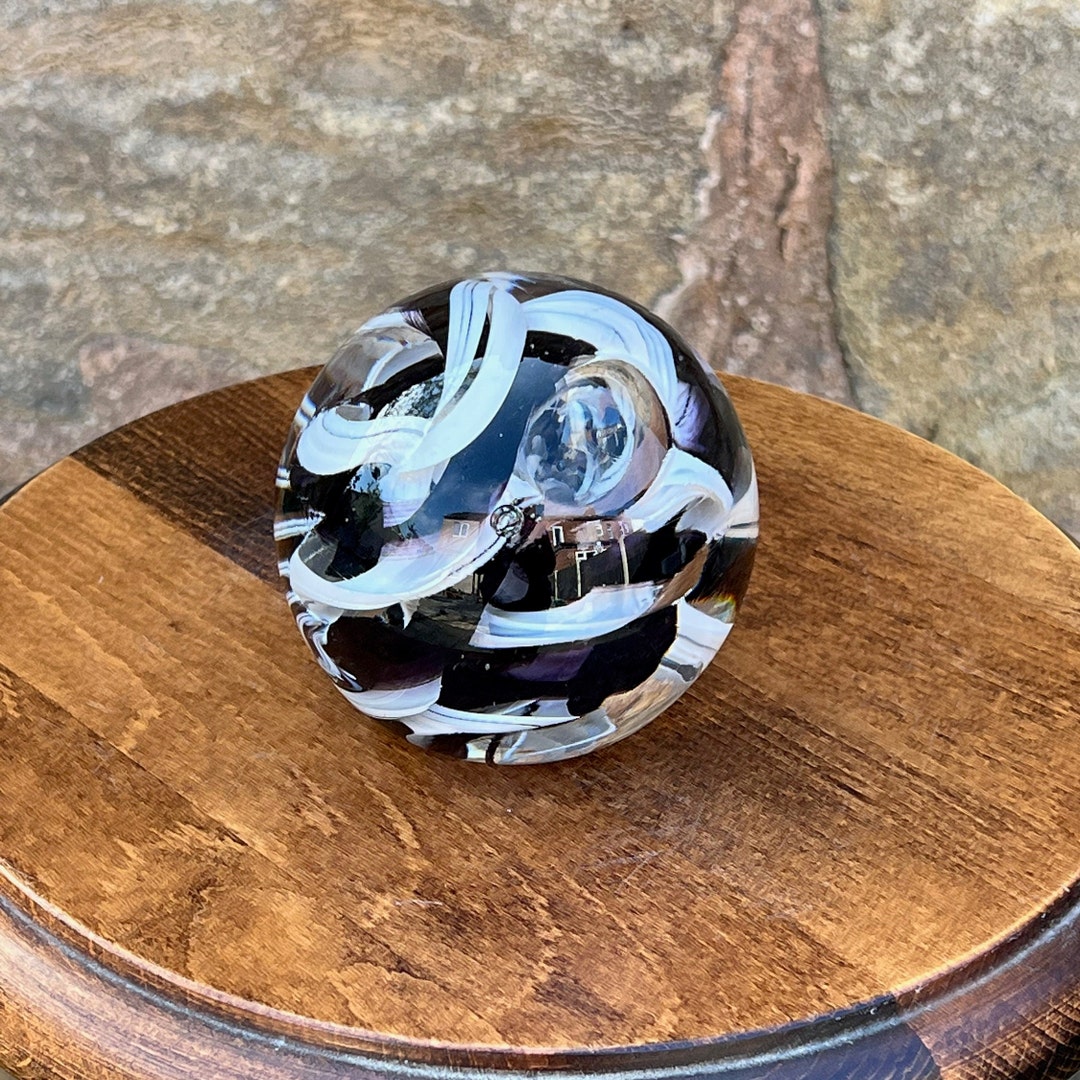 Vintage Peter Bowles Glass Paperweight Home Decor Glass Collection Art ...