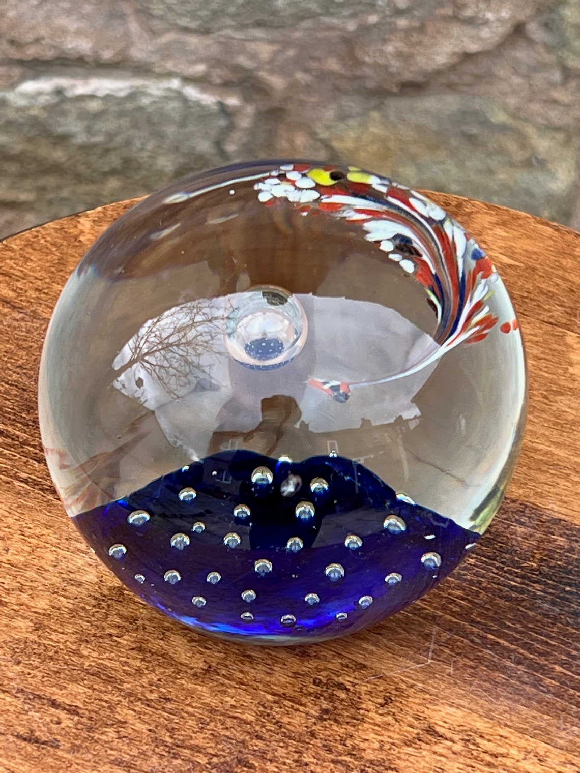 Vintage Glass Paperweight Home Decor Home Office Paperweight - Etsy