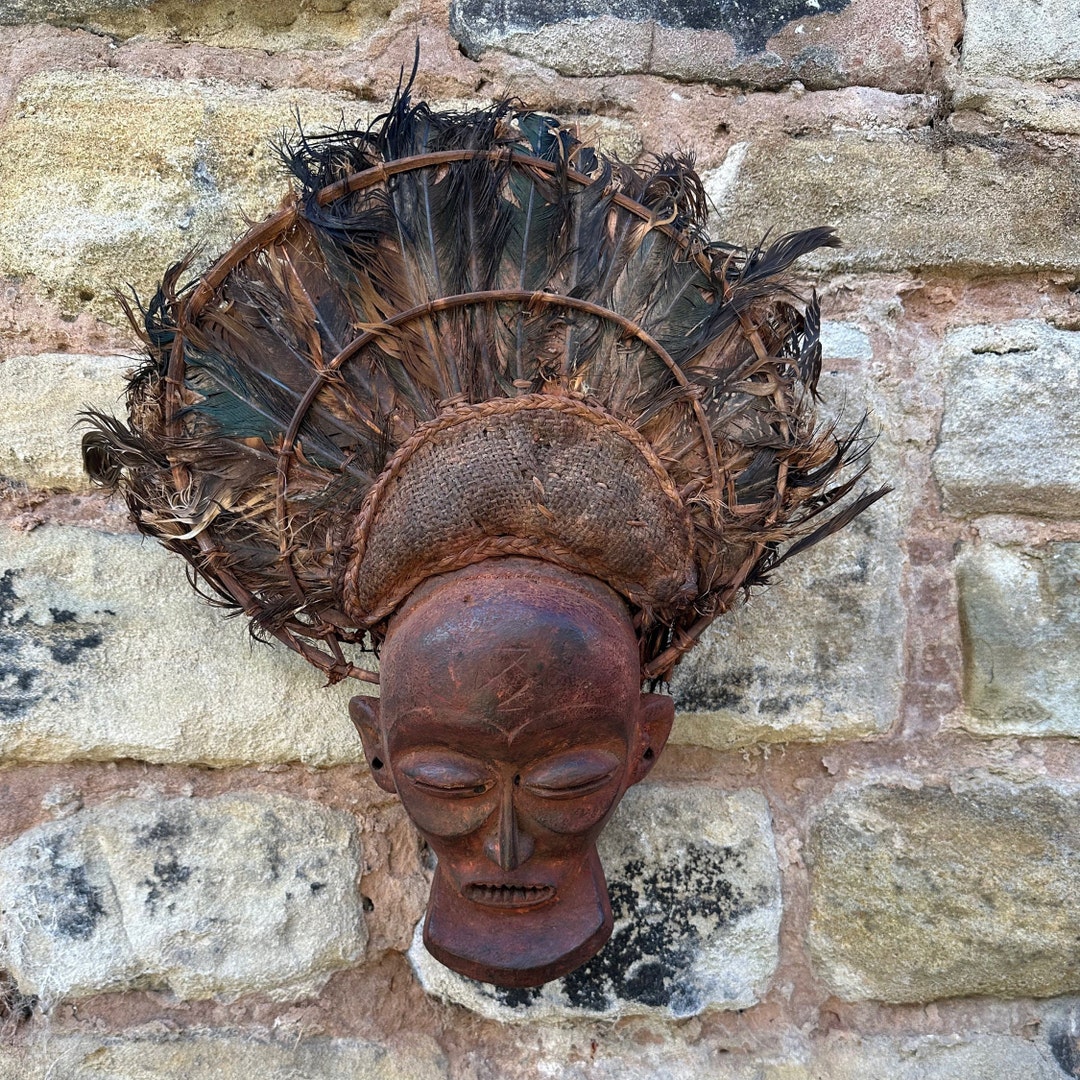 Antique African Chokwe Chihongo Male Mask, African Art, Ceremonial Mask ...