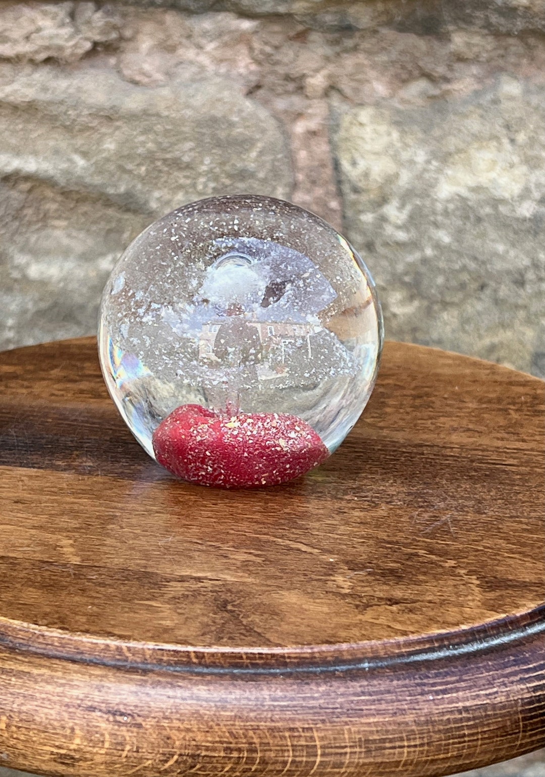 Lovely Vintage Glass Paperweight "daphne" Art Glass, Decorative Glass ...