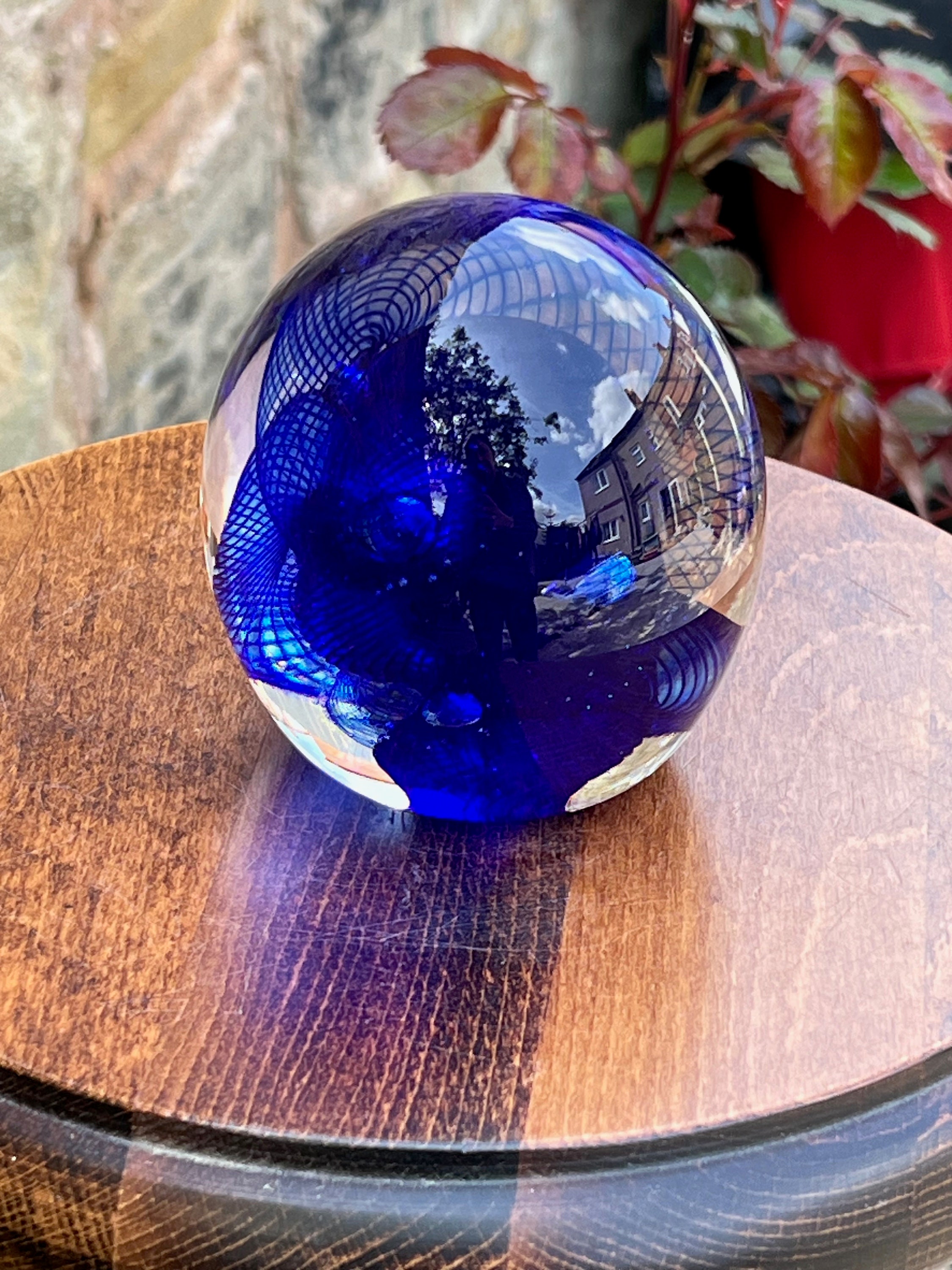 Stunning and Rare Paperweight by Robert Held From Canada Blue Art Glass ...