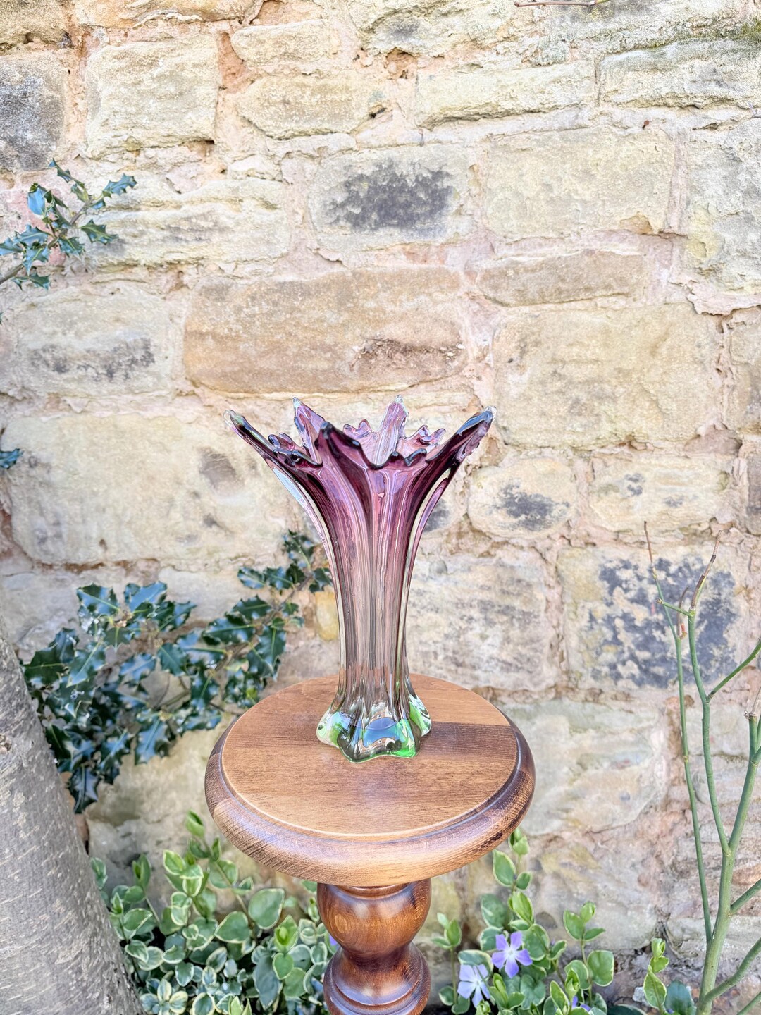 Mid Century Vintage Italian Murano Sommerso Glass Vase - Etsy