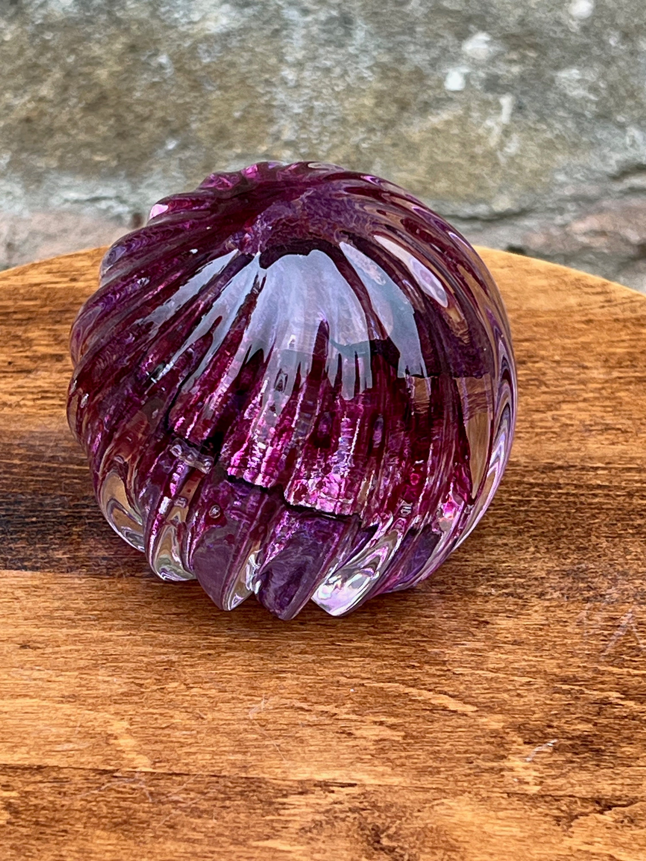 OPTIX PURPLE & VIOLET Caithness Paperweight Designer Philip Chaplain ...