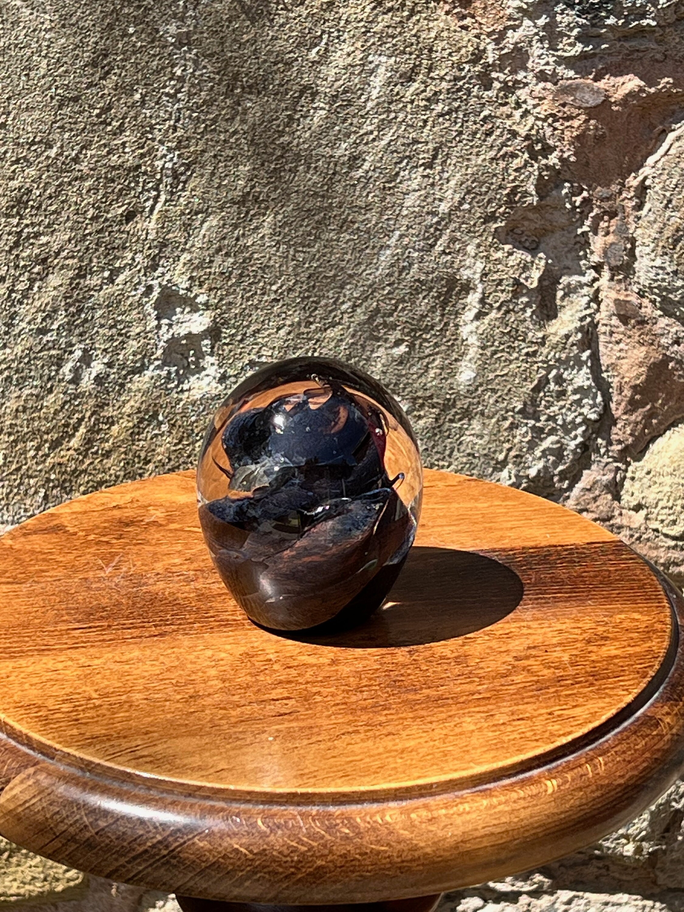 Unusual Black Dark Brown Bronze and Clear Paperweight Home - Etsy