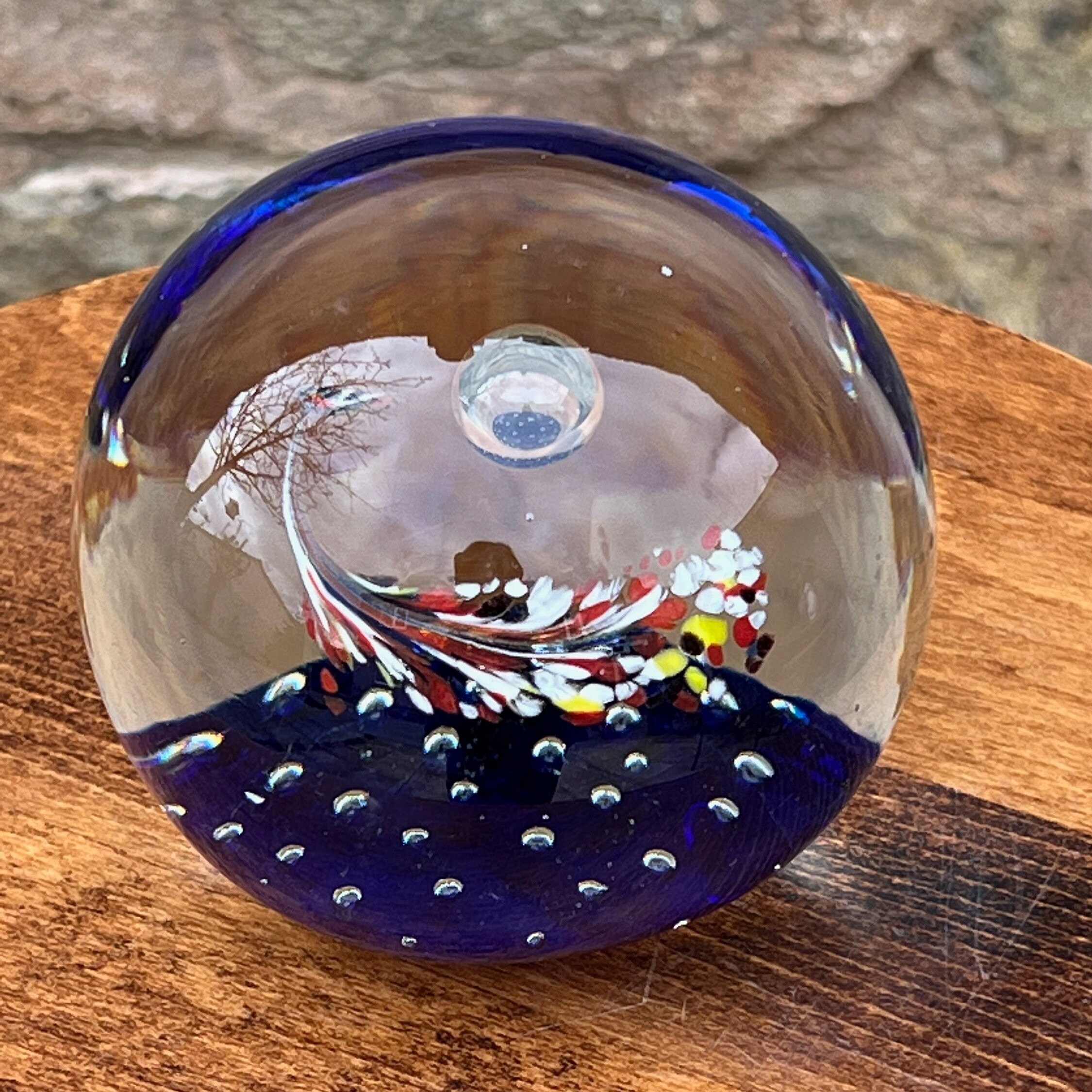 Vintage Glass Paperweight Home Decor Home Office Paperweight - Etsy