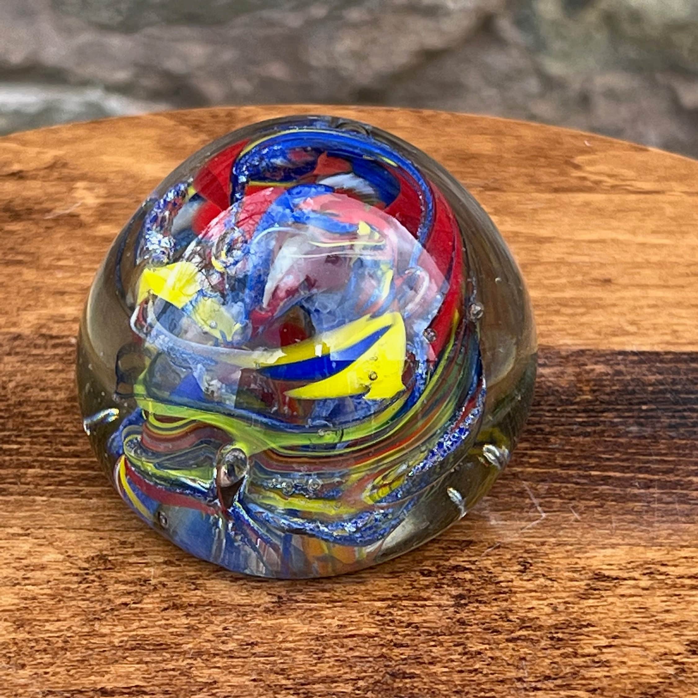 Vintage Glass Paperweight Home Decor Home Office Paperweight Collector ...