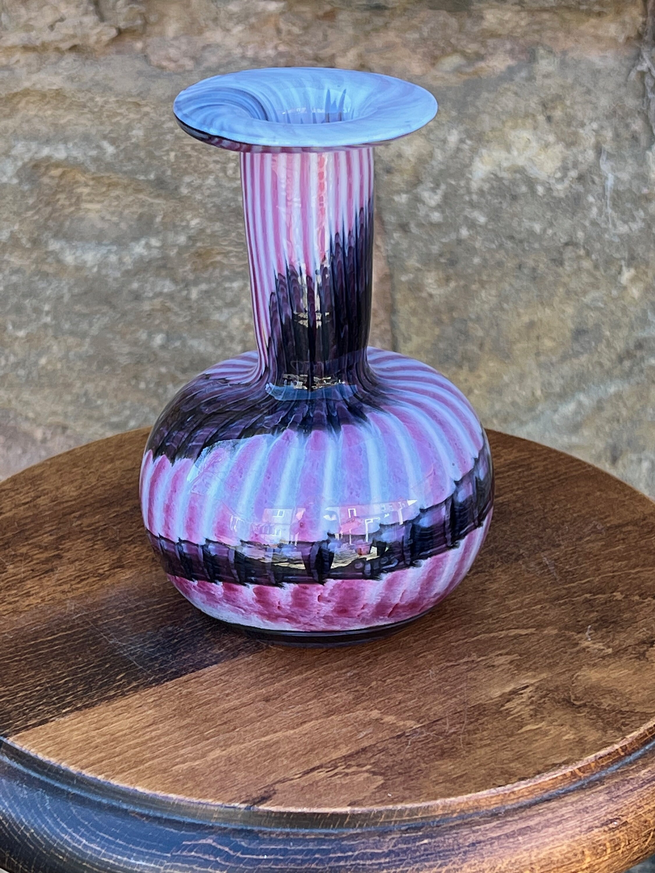 Stunning MTARFA Maltese Art Glass Vase Vintage With Label and Signature ...