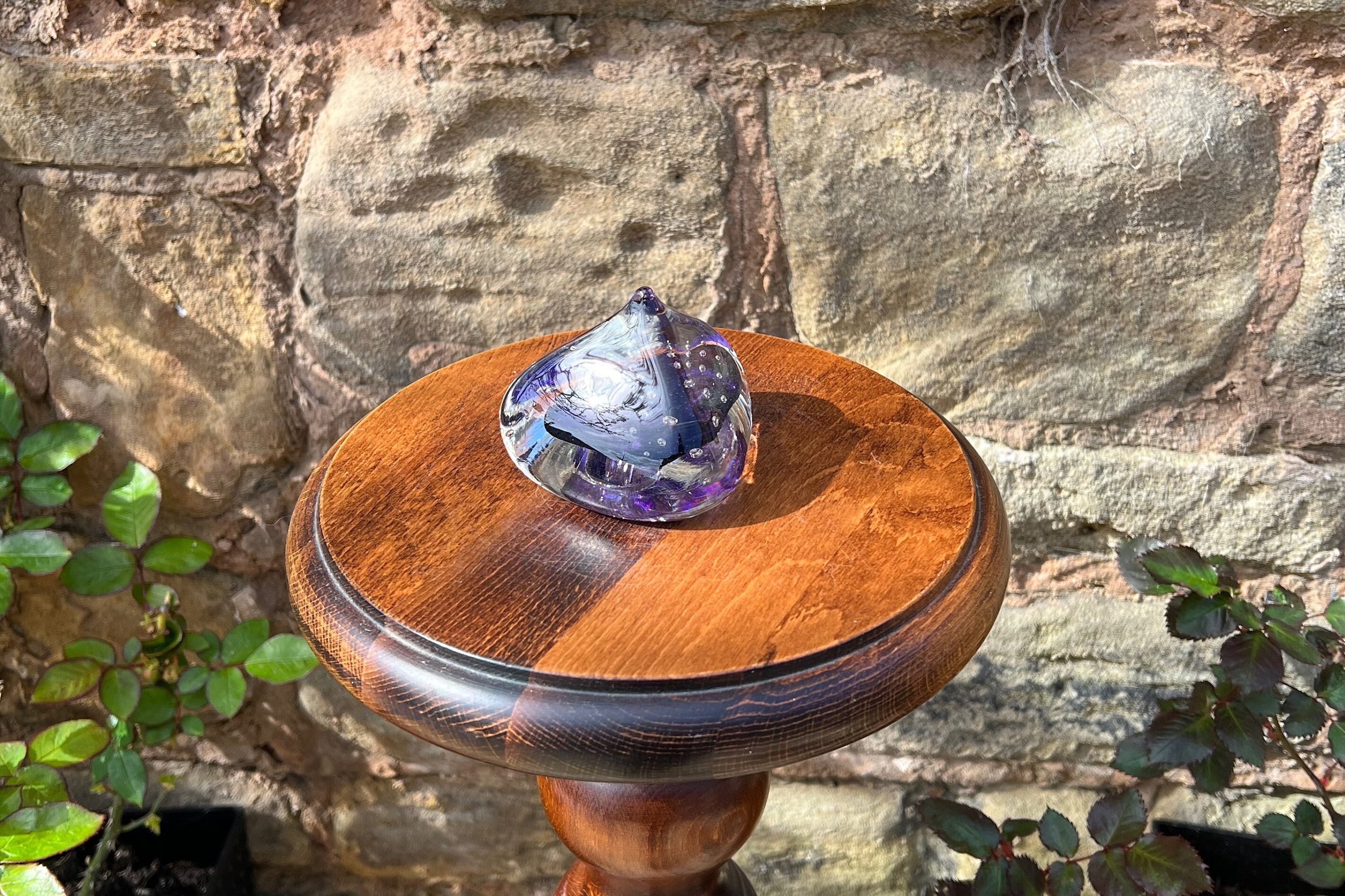 Vintage Adam Jablonski Purple Suspended Bubbles Paperweight - Etsy