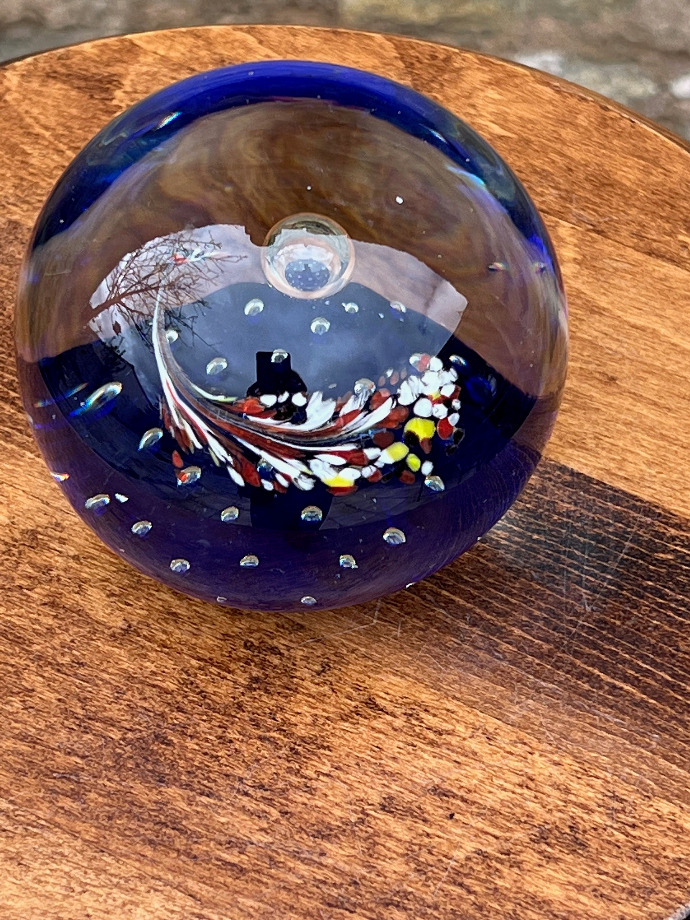 Vintage Glass Paperweight Home Decor Home Office Paperweight - Etsy