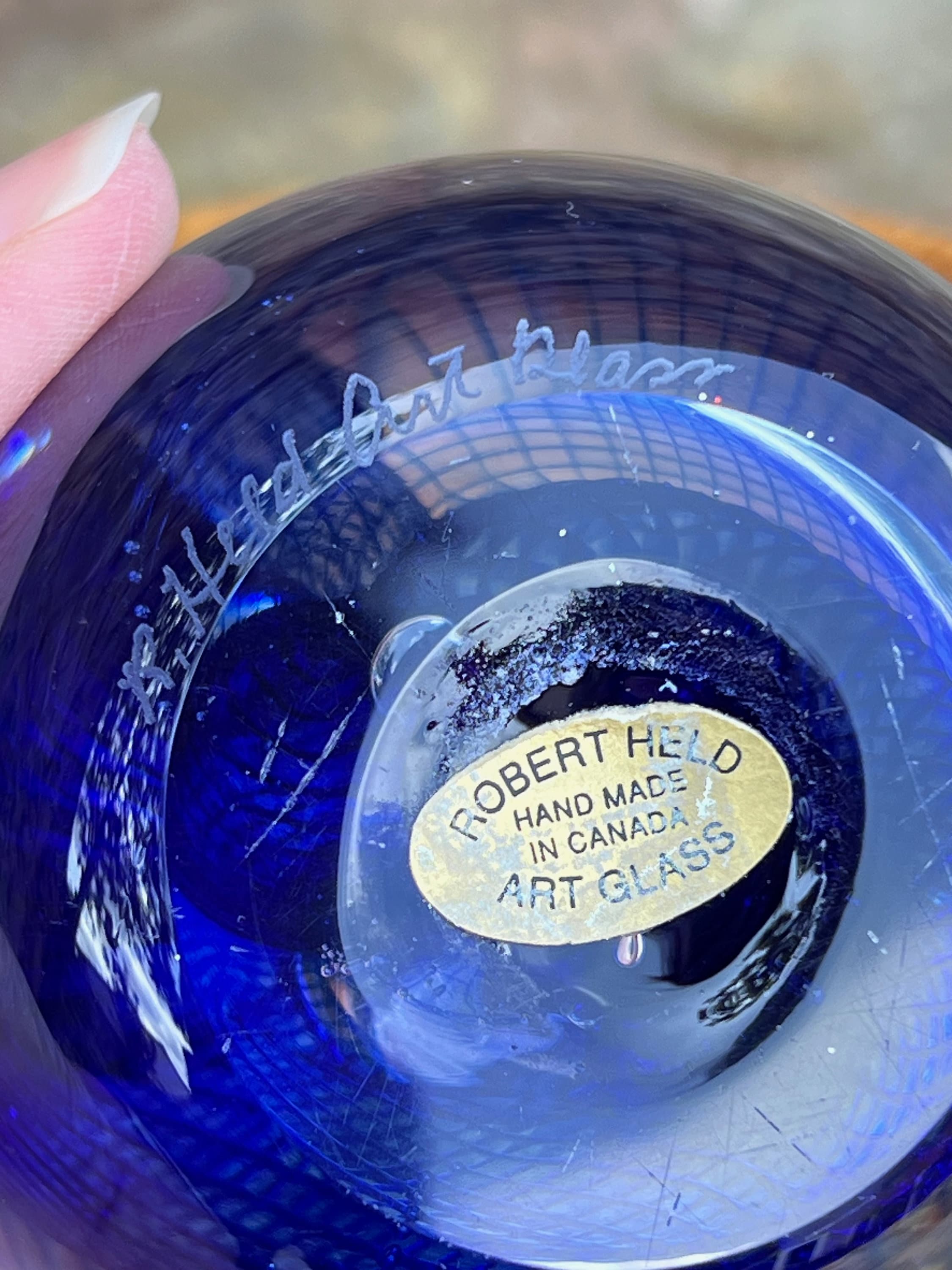 Stunning and Rare Paperweight by Robert Held From Canada Blue - Etsy