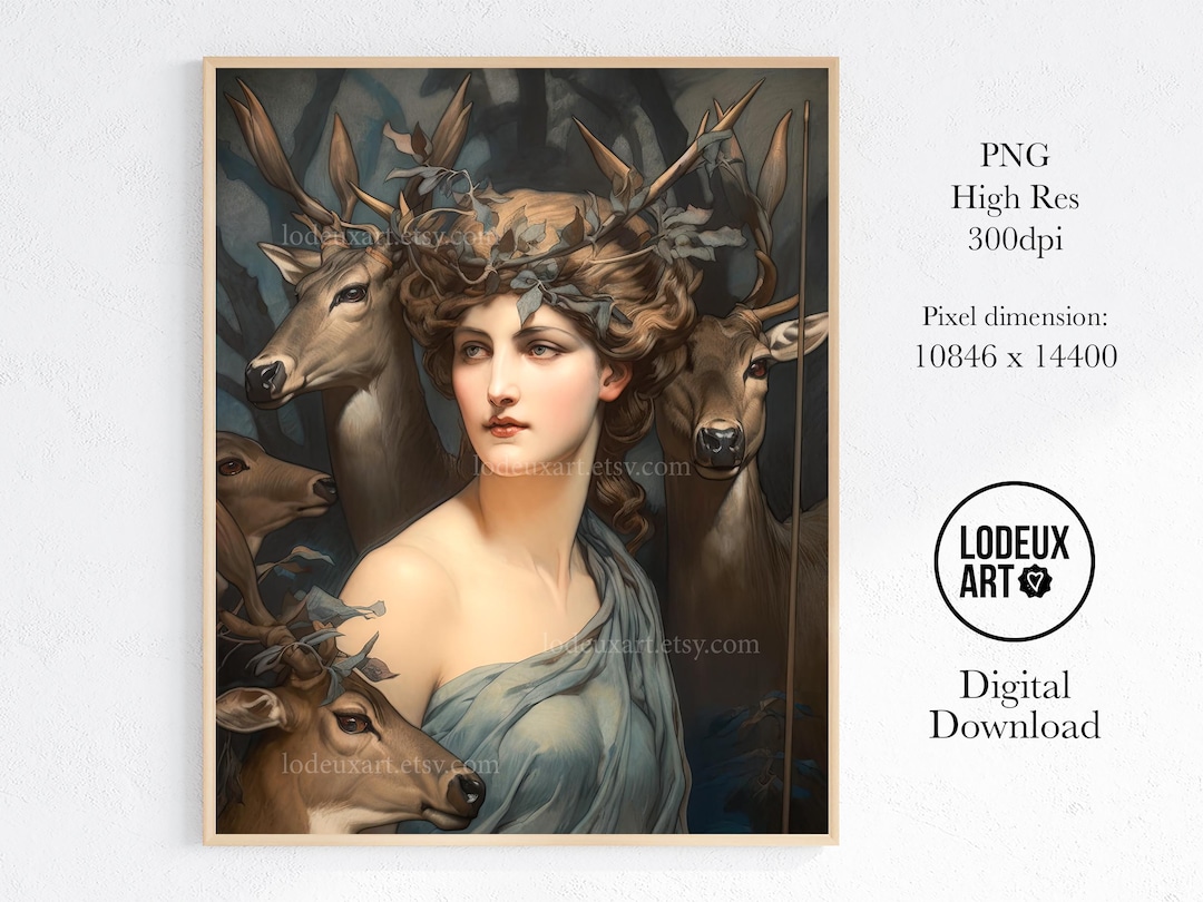 Fondo de pantalla digital de la diosa Artemisa Diana, mitología griega ...