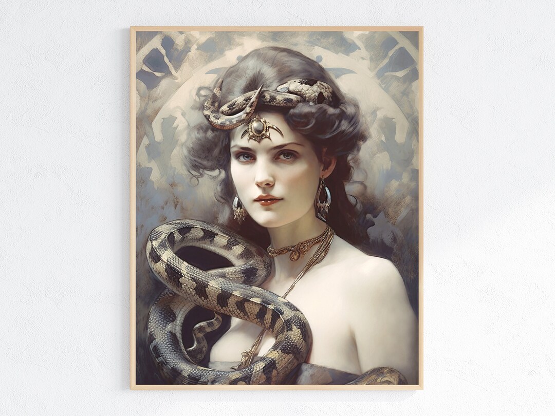 Goddess LILITH With Snake Mesopotamian Myths Jewish Folklore Mysticism Wicca Occult Dark Gothic ...