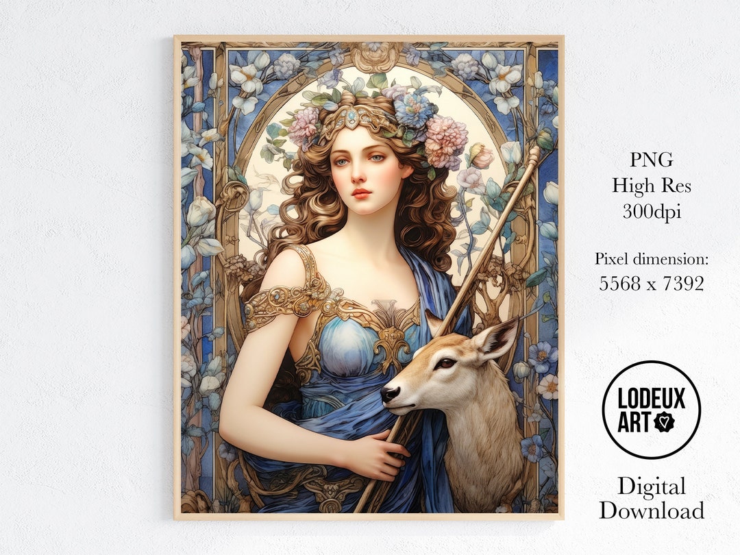 Goddess Artemis Diana Wildlife Greek Roman Mythology Mysticism Etsy
