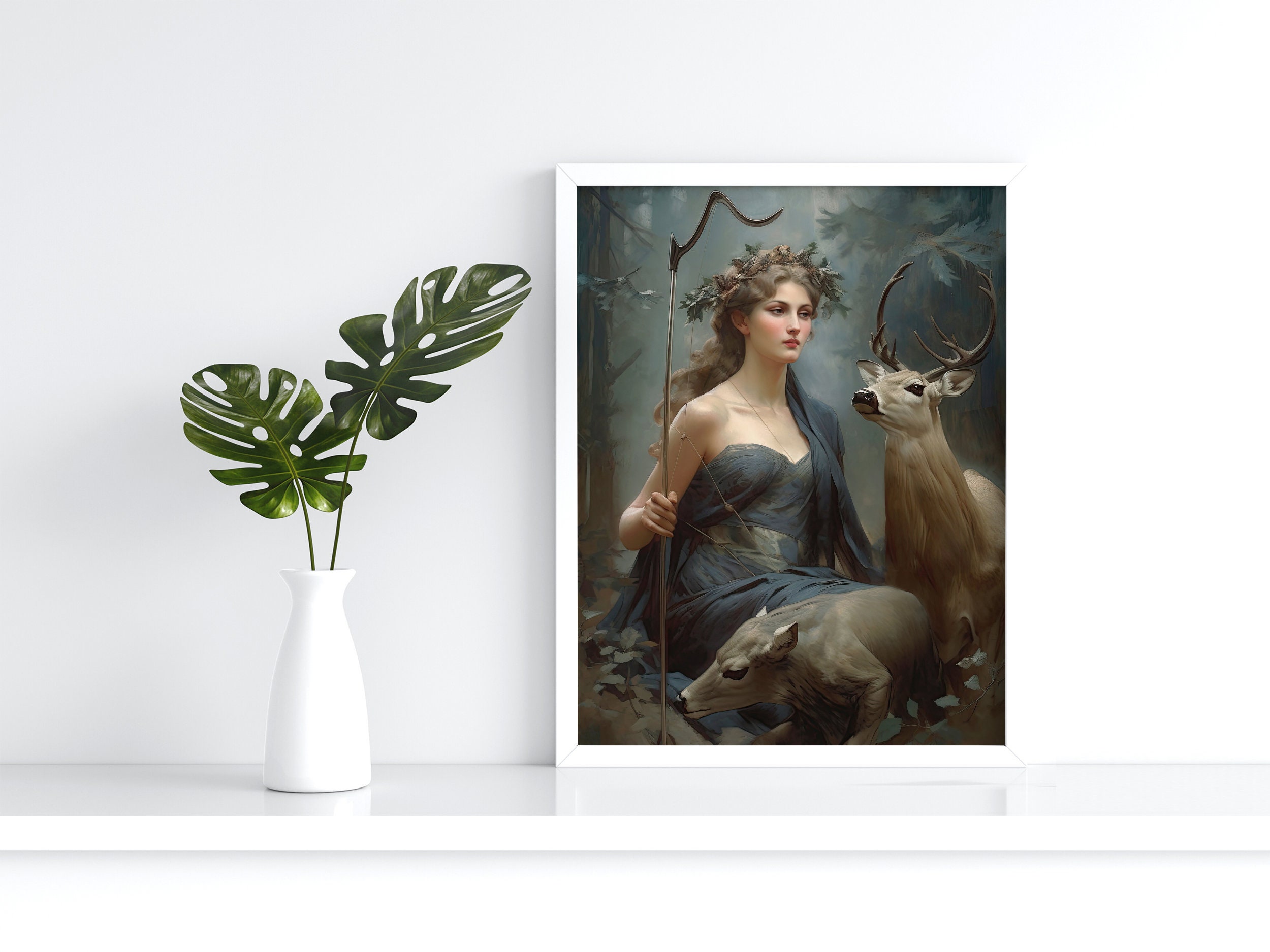 Goddess Artemis Diana Greek Mythology Folklore Mysticism Wicca Art