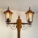 Vintage Steepled Roof Lamp Post: Metal & Glass Beverly Hills Lantern ...