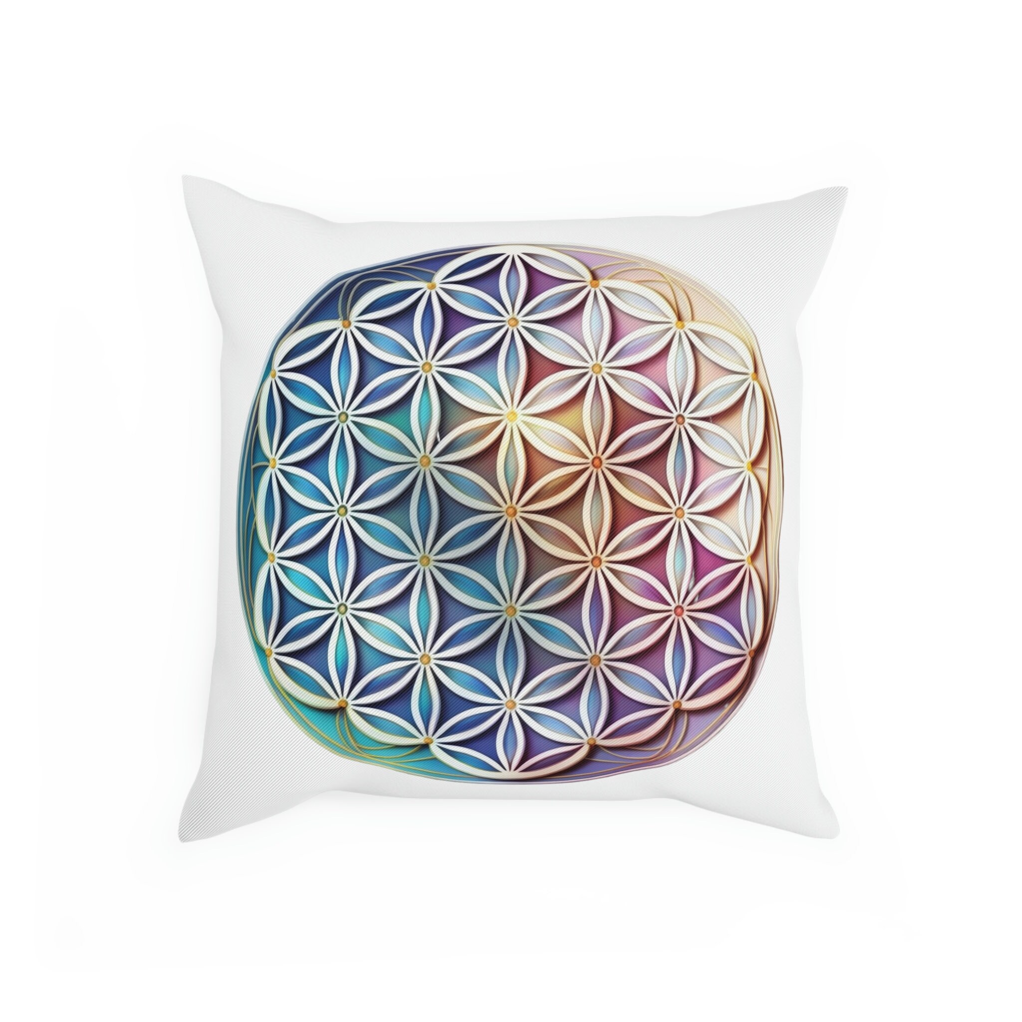 Spiritual Home Décor, Tree of Life Pillow, Flower of Life, Chakra ...