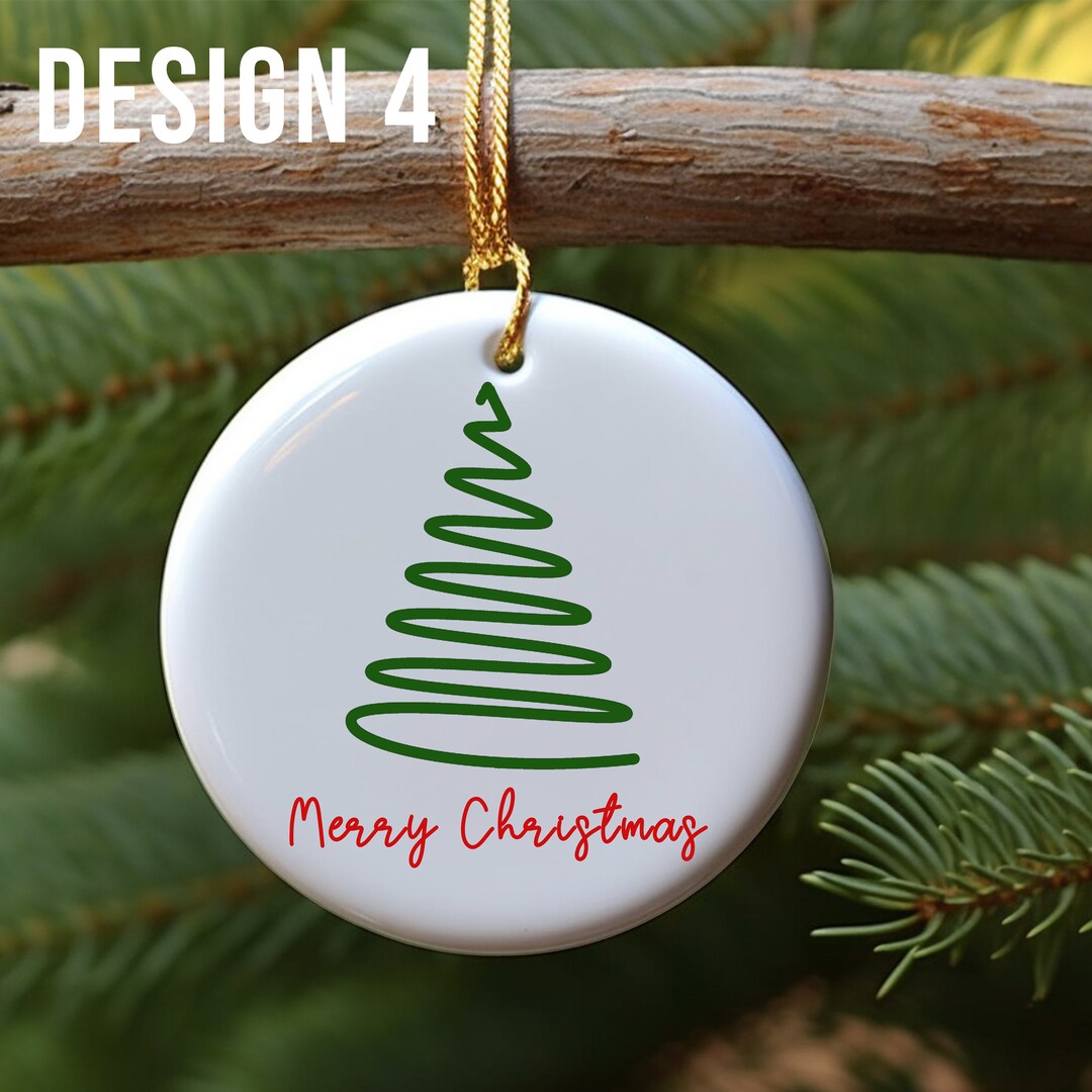 Elegant Ceramic Christmas Tree Ornaments With Minimalist - Etsy