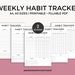 Weekly Habit Tracker Printable, Habit Tracker Template, Routine Tracker ...