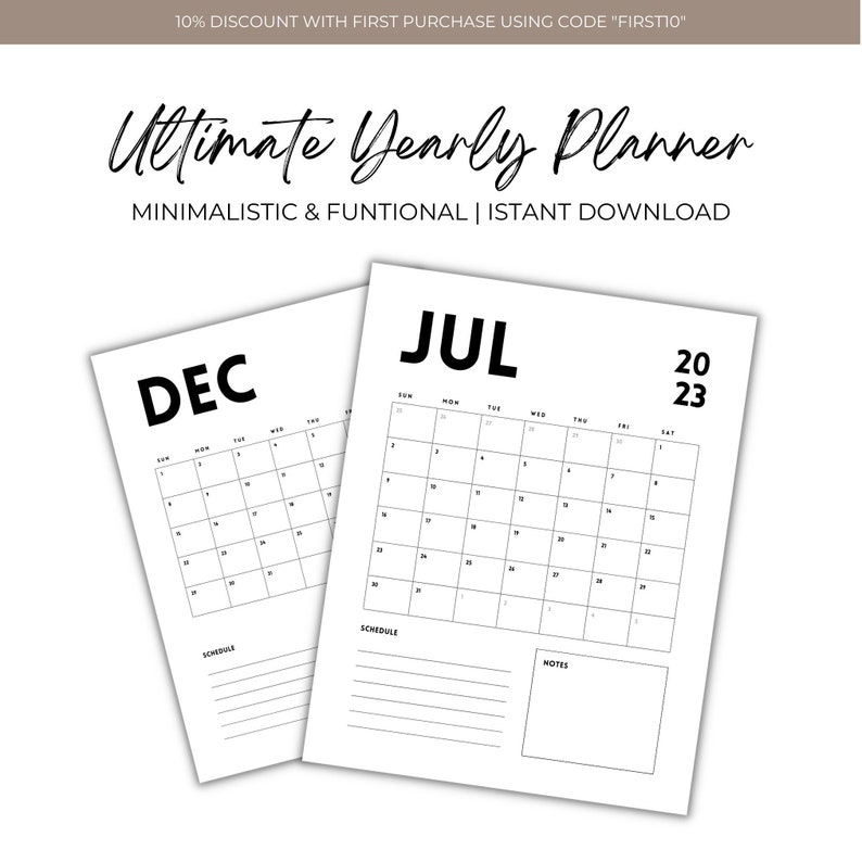 2023 2024 Ultimate Yearly Planner | 2023 2024 Calendar | Printable ...
