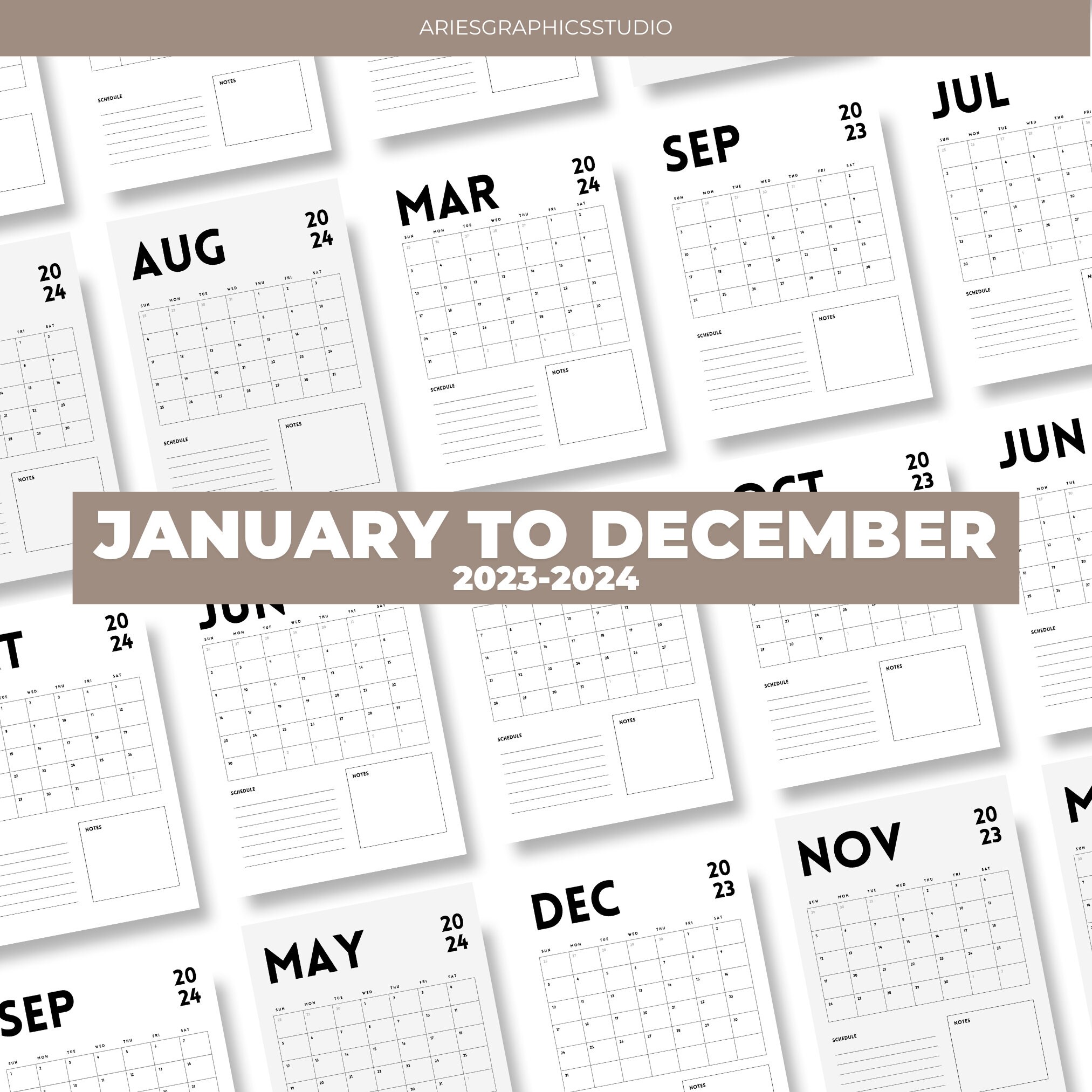 2023 2024 Ultimate Yearly Planner | 2023 2024 Calendar | Printable ...