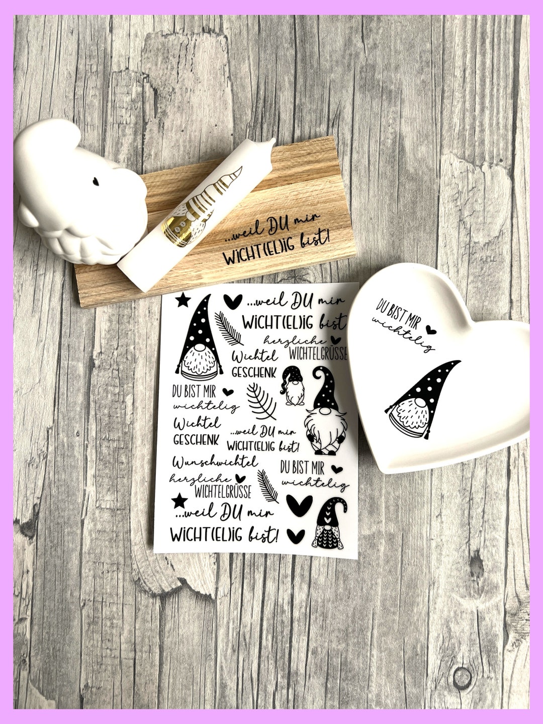 Rub-On I Modern, RANDLOS, Wichteelig, A6, schwarz, Rubon, Rub Ons, z.B ...