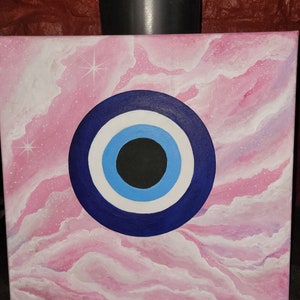 Evil Eye Acrylic on Canvas - Etsy