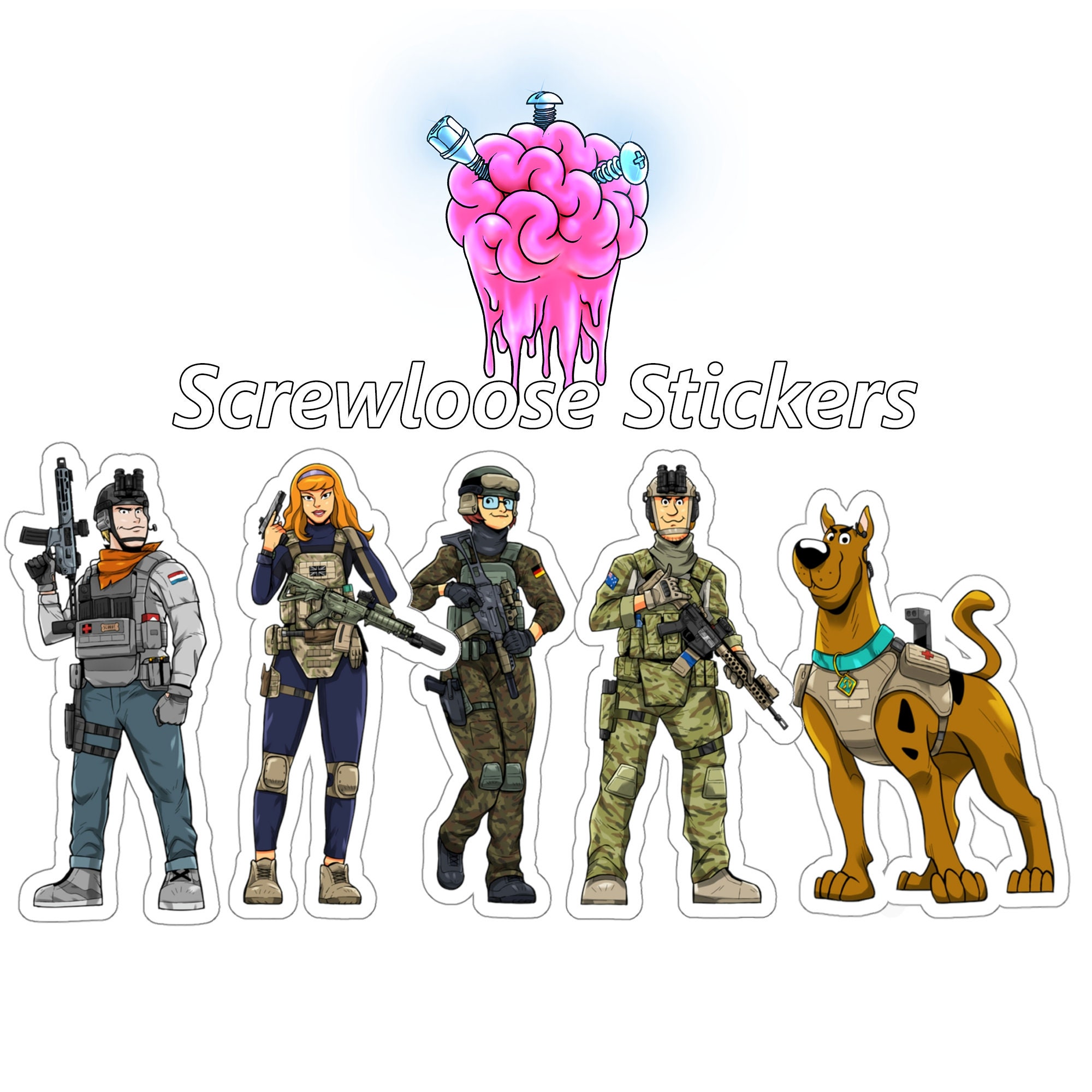 Tactical Scooby-doo Stickers military Inspired - Etsy