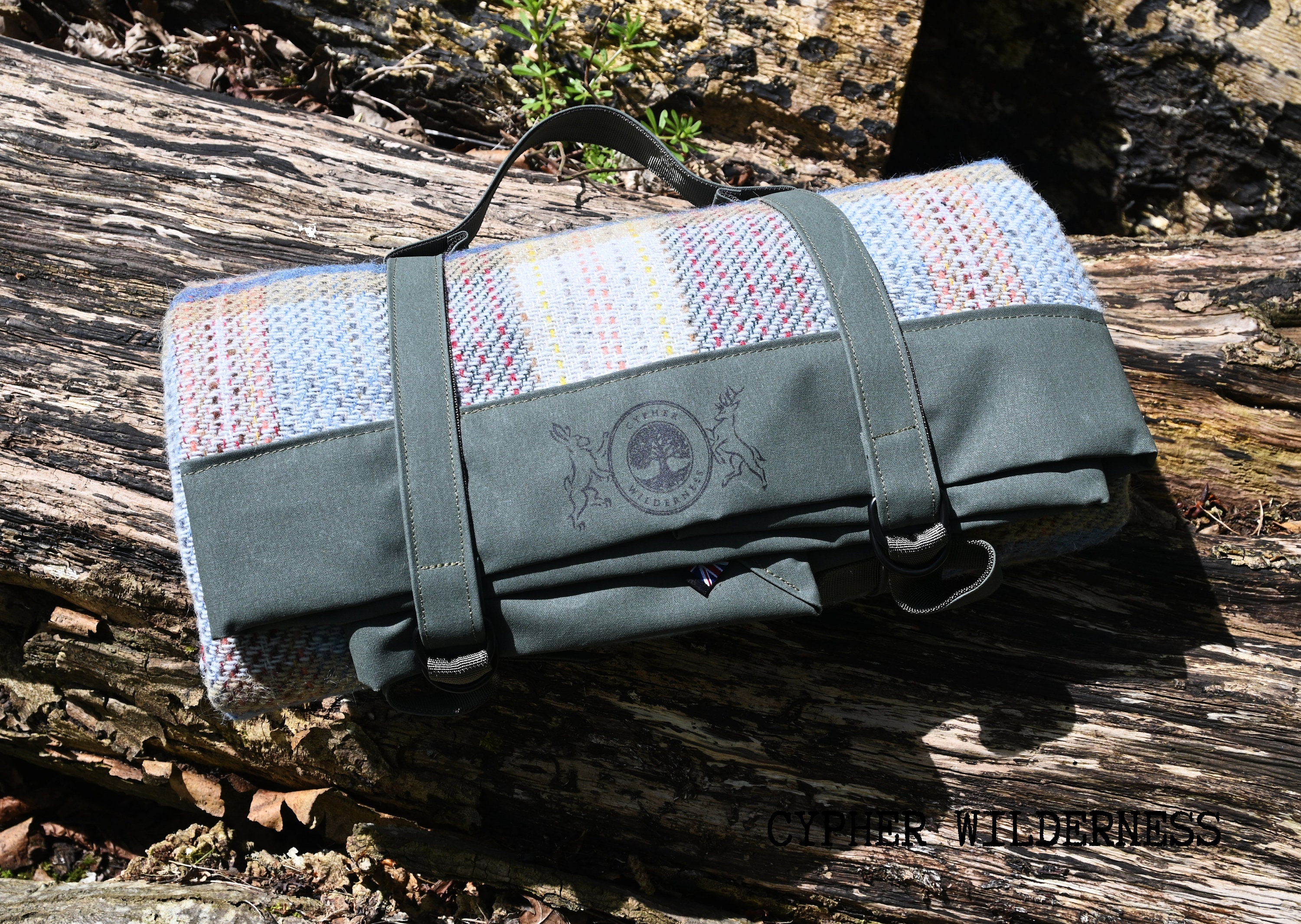 Waxed Canvas and Wool Ground Mat Ranger Green / Multi Red - Etsy