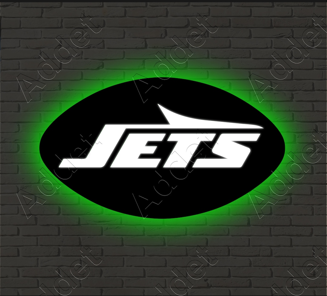 LED Metal New York Jets Sign, Illuminated Wall Art Decor, Ideal for Man ...