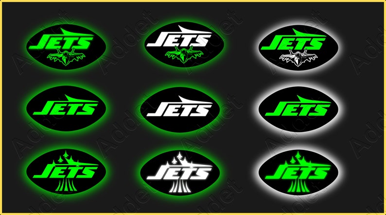 LED Metal New York Jets Sign, Illuminated Wall Art Decor, Ideal for Man ...