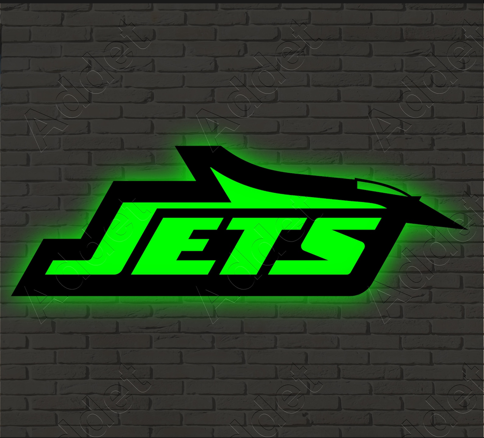 LED Metal New York Jets Sign, Illuminated Wall Art Decor, Ideal for Man ...