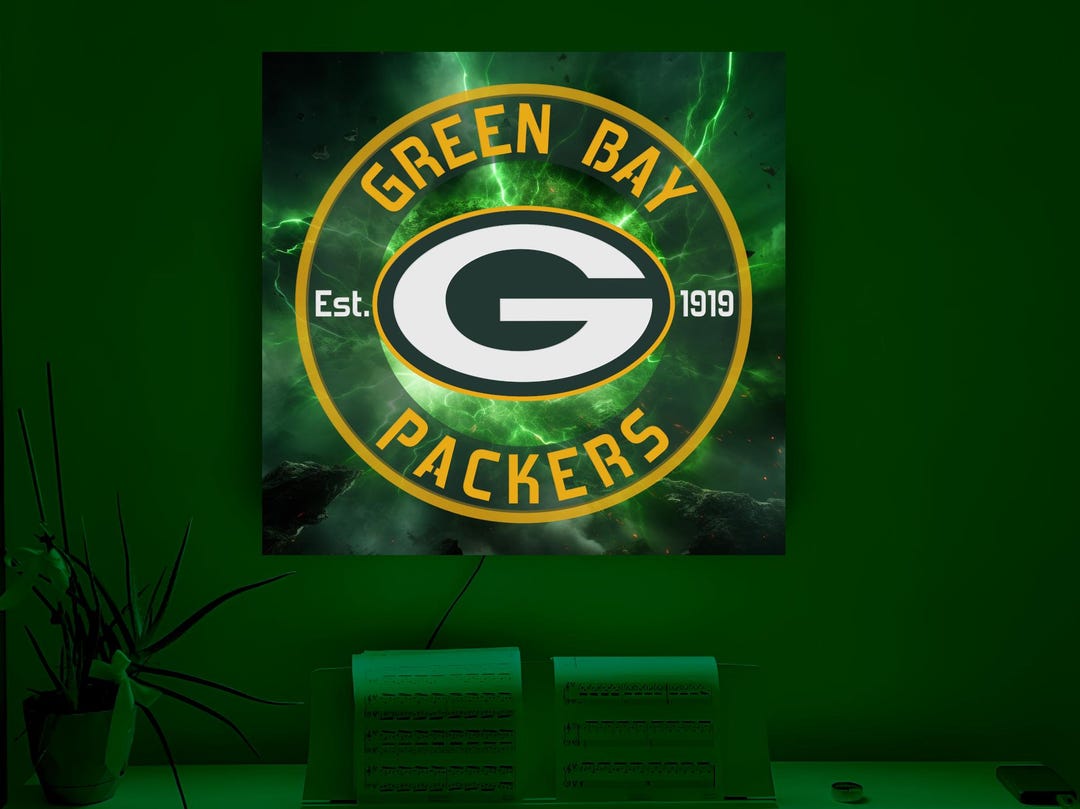 Green Bay Packers Light Box, Custom Fan Decor for Home and Office ...
