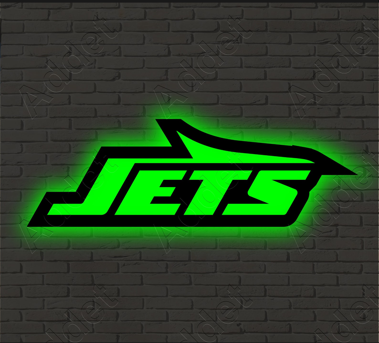LED Metal New York Jets Sign, Illuminated Wall Art Decor, Ideal for Man ...