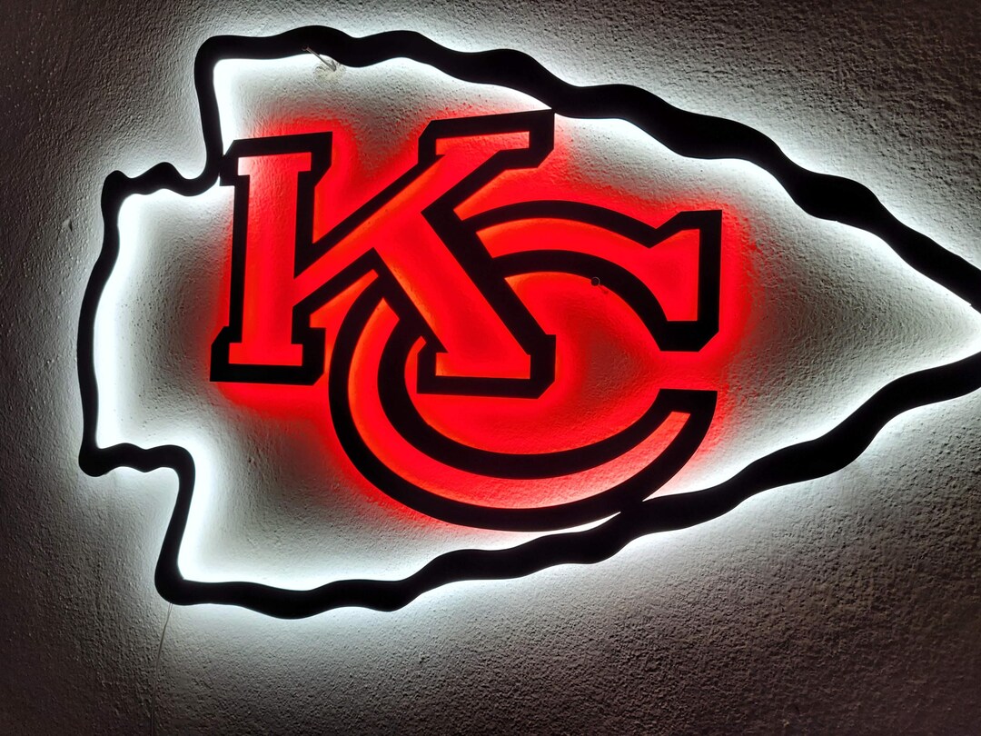 Kansas City Chiefs LED Sign – Metal Wall Art, Man Cave Decor - Etsy ...