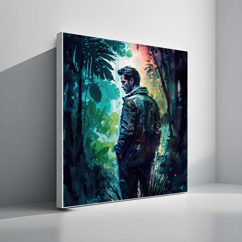 Adventurer Jungle Exploration Art Print - Digital Art - Jungle ...