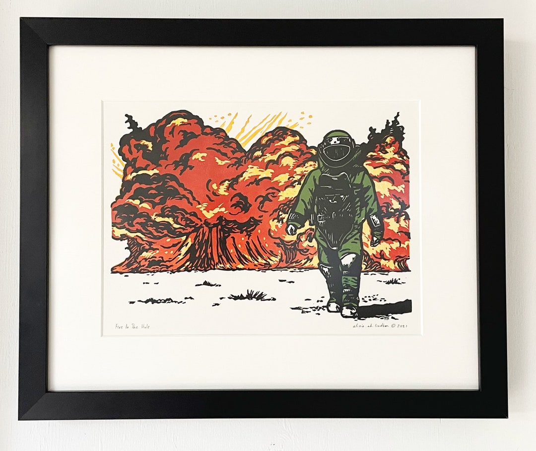 EOD - Original Handmade Block Print, Framed - Etsy