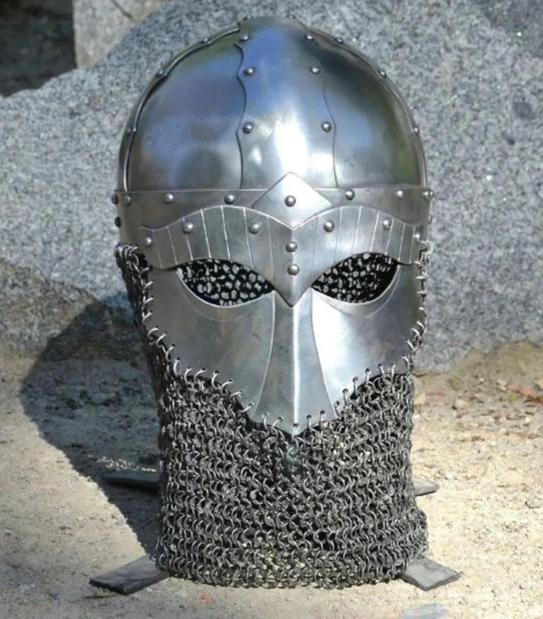 Medieval Norman Viking Chainmail Helmet, Battle Warrior Chainmail Armor ...