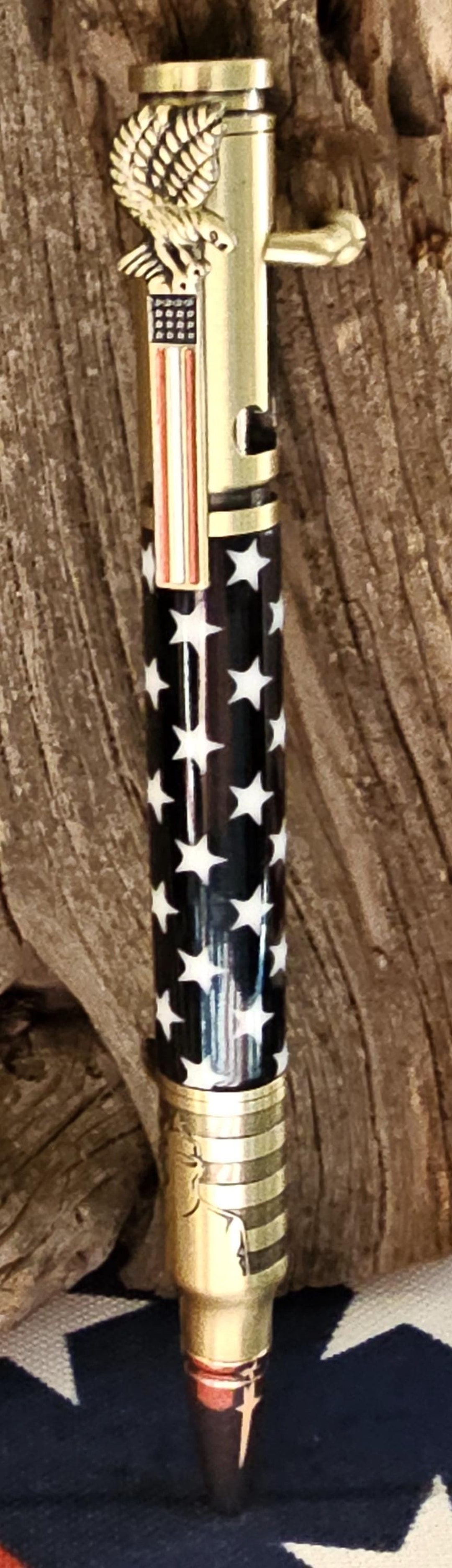 Salute the Troops Antique Brass Bolt Action Pen - Etsy