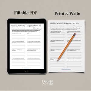 Couples Check-in Questions | Relationship Communication (fillable PDF ...