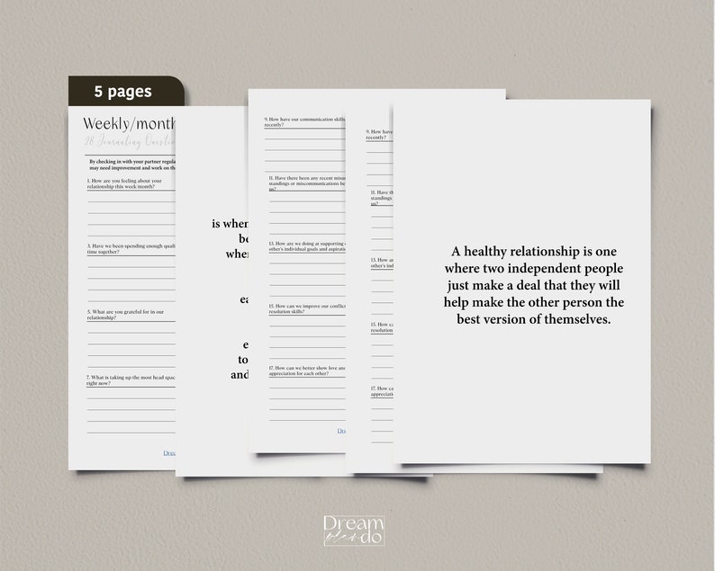 Couples Check-in Questions | Relationship Communication (fillable PDF ...