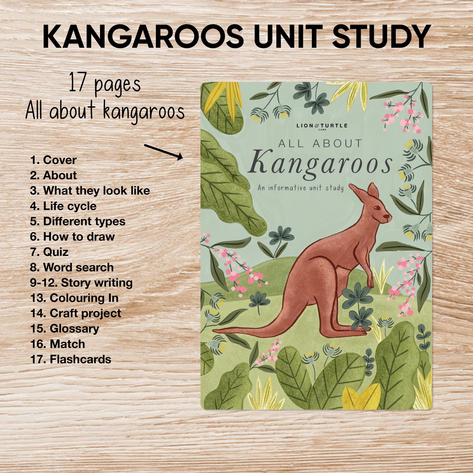 Kangaroos Unit Study, Printable Booklet, Activity, Homeschool Learning, Primary Curriculum ...