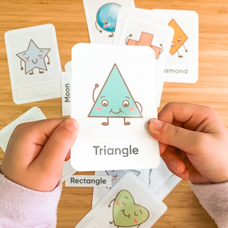 Shapes Flashcards Preschool Toddler Activities Printable - Etsy