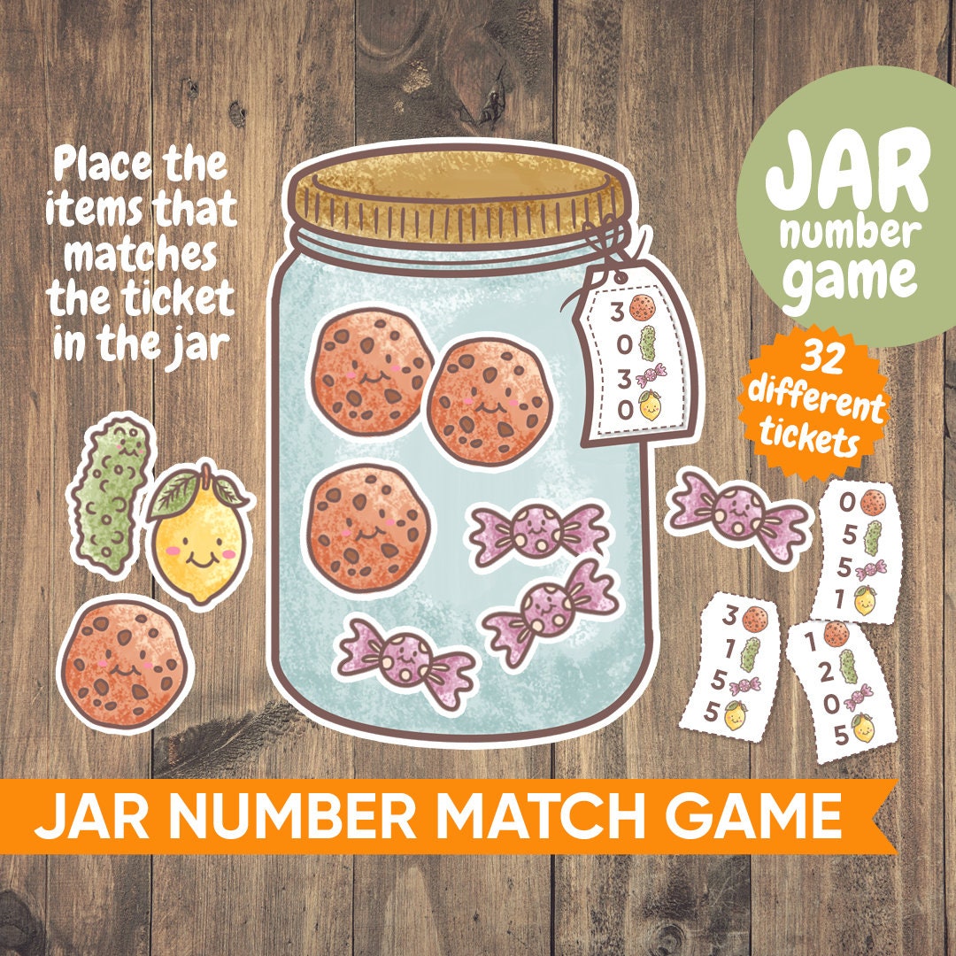 Jar Full of Fun - Number Matching, Preschool Toddler Activity ...