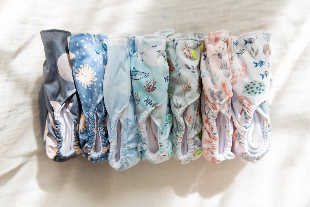 Newborn AIO Cloth Diapers {set of 7) Newborn Bamboo Cloth Diaper for ...